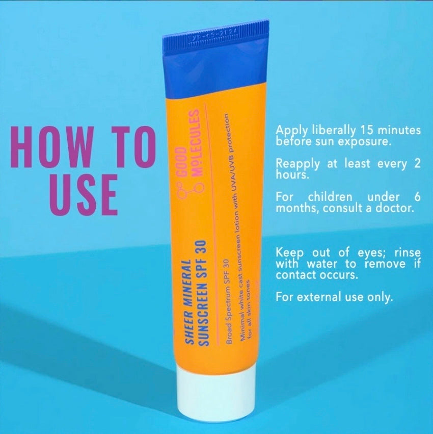 Good Molecules Sheer Mineral Sunscreen | The Glow Club NZ